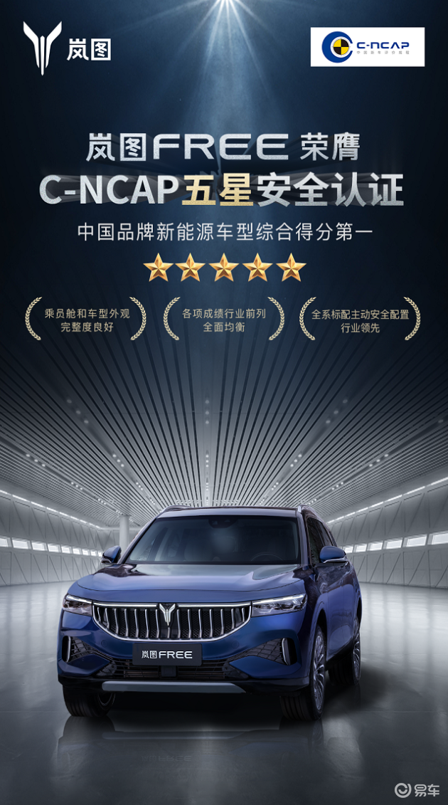 用户全程见证 岚图FREE斩获C-NCAP五星安全评价_易车