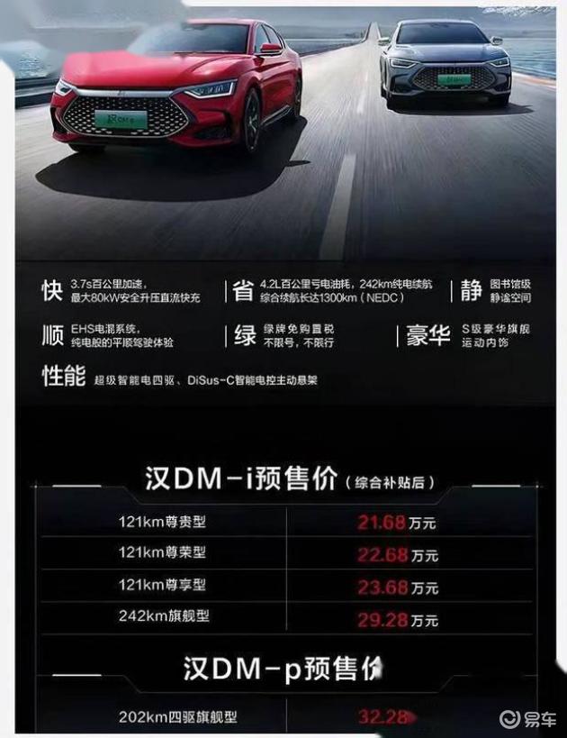 2022款汉dmi和汉dmp新车发布，元芳怎么看？_易车